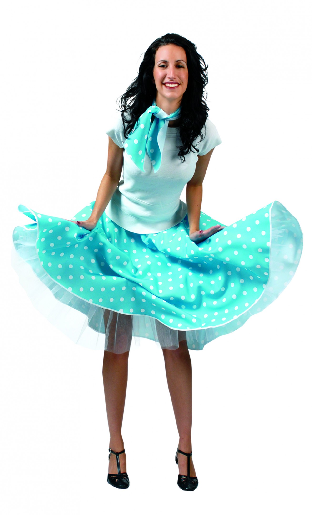 Rock en roll rok aqua – Feestwinkel Party-Time